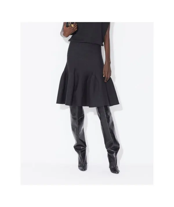 Alaïa Sculptural Godet Knit Midi Skirt