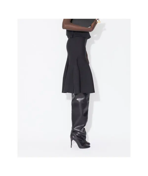 Alaïa Sculptural Godet Knit Midi Skirt