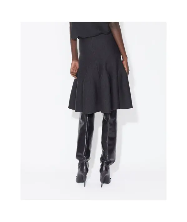 Alaïa Sculptural Godet Knit Midi Skirt
