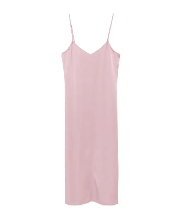FORTE_FORTE Satin Midi Dress - Mauve