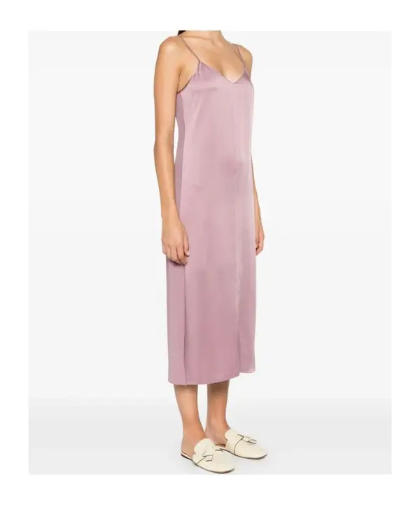 FORTE_FORTE Satin Midi Dress