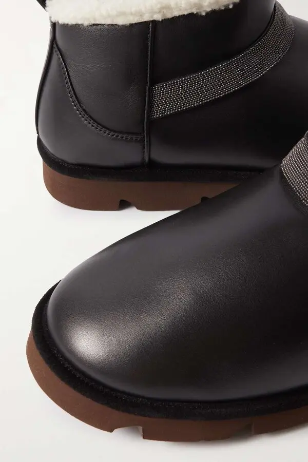 Brunello Cucinelli Leather Ankle Boots