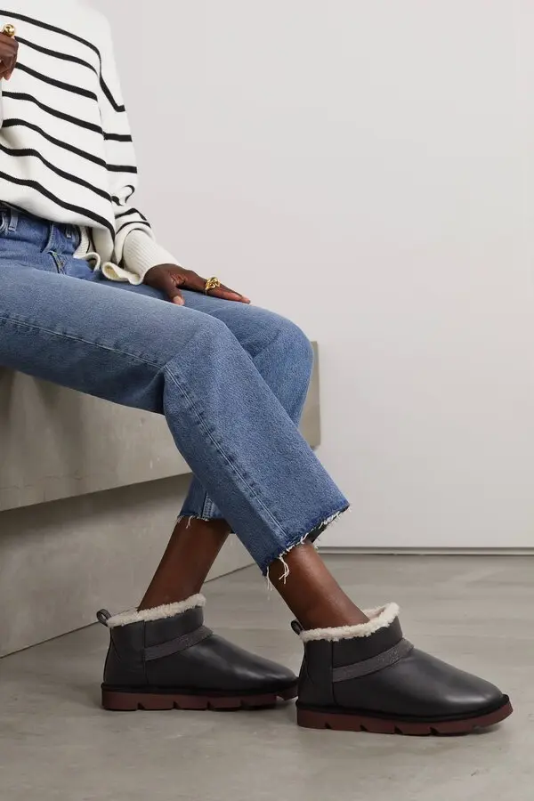 Brunello Cucinelli Leather Ankle Boots