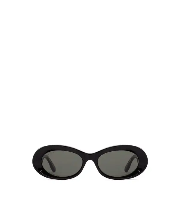 Gucci Oval Frame Sunglasses - Black