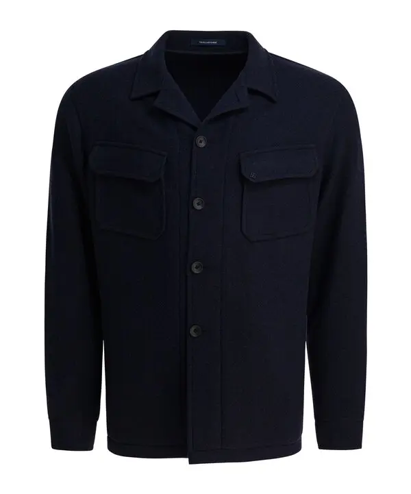 Tagliatore Long-sleeved Button-up Jacket With Lapel Collar