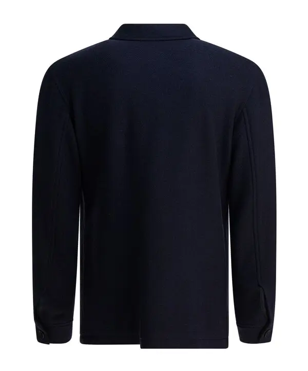 Tagliatore Long-sleeved Button-up Jacket With Lapel Collar