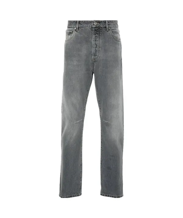 Brunello Cucinelli Logo Patch Denim Jeans