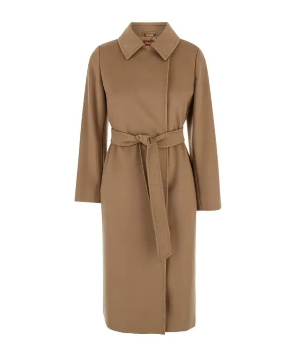 Max Mara Belted Long-sleeved Coat