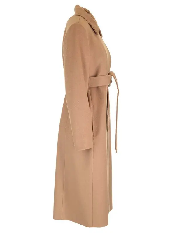 Max Mara Belted Long-sleeved Coat - No