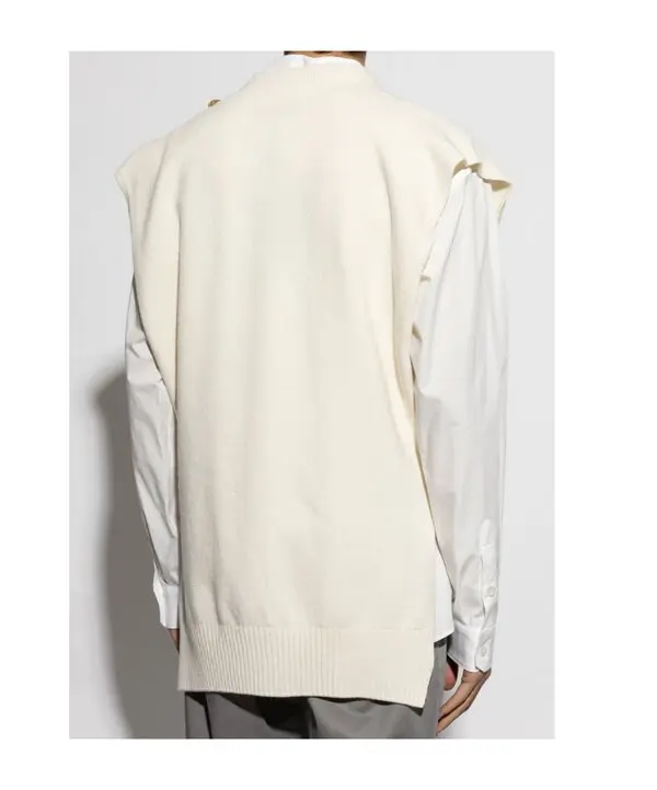 Dolce & Gabbana V-neck Knitted Vest With Embellished Buttons