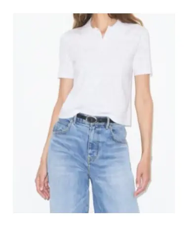 Tory Burch Pointelle Knit Polo Top
