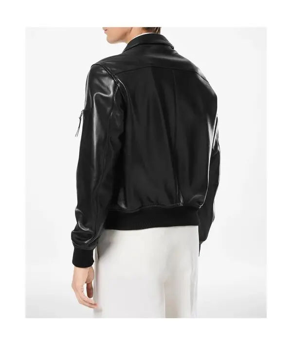 TOM FORD Leather Zip-up Bomber Jacket - Black