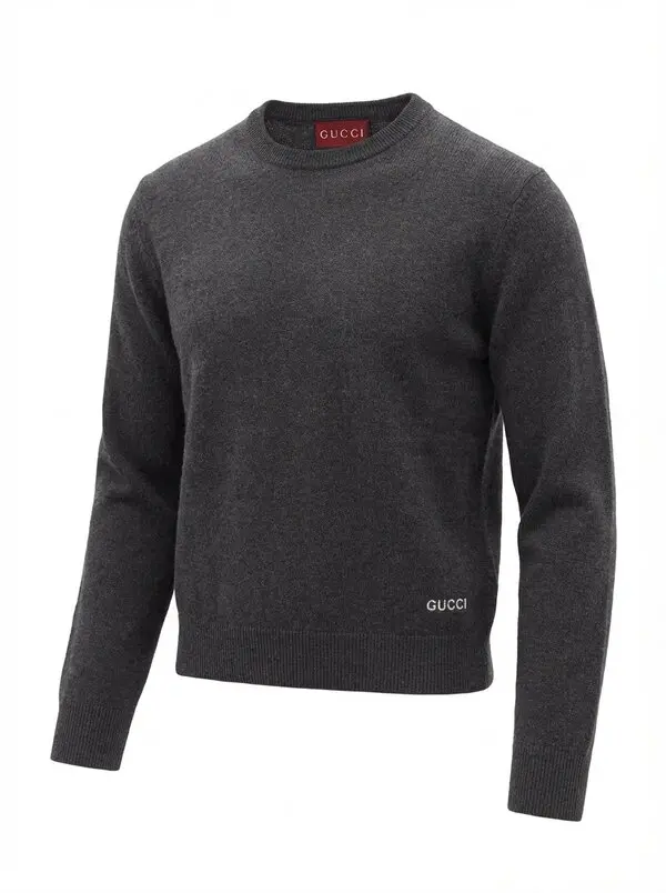 Gucci Silk Cotton Sweater With Intarsia Detail