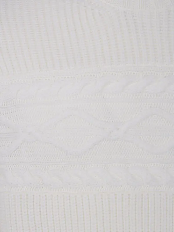 Zegna High Neck Knitted Jumper - White