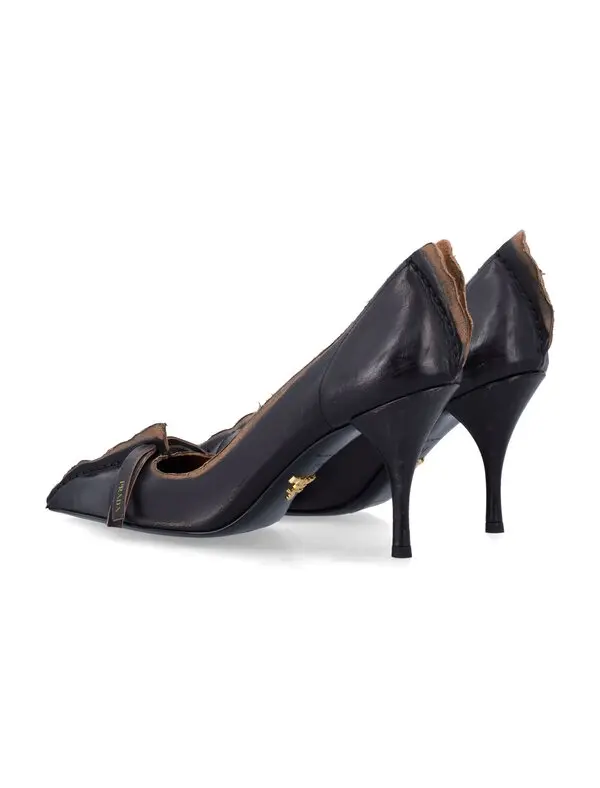 Prada Pointed Toe Slip-on Pumps
