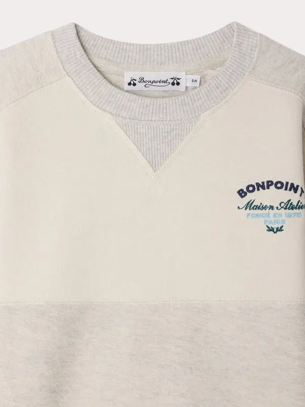 Bonpoint Embroidered Color-block Sweatshirt