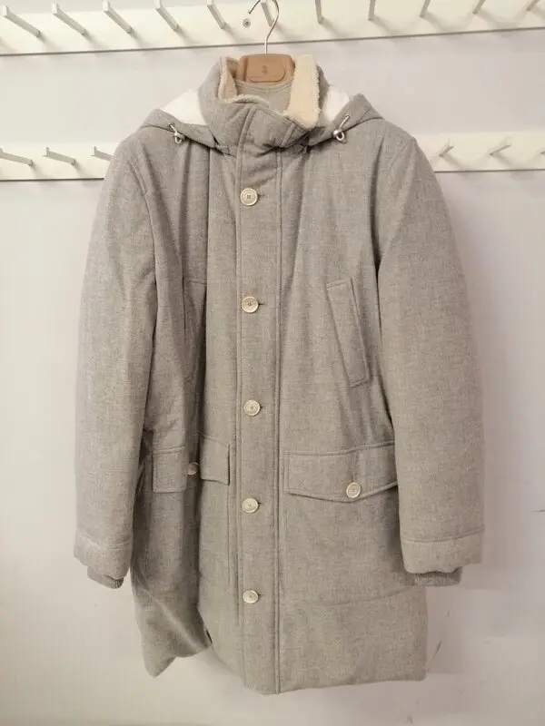 Brunello Cucinelli Hooded Buttoned Jacket With Concealed Zip Fastening