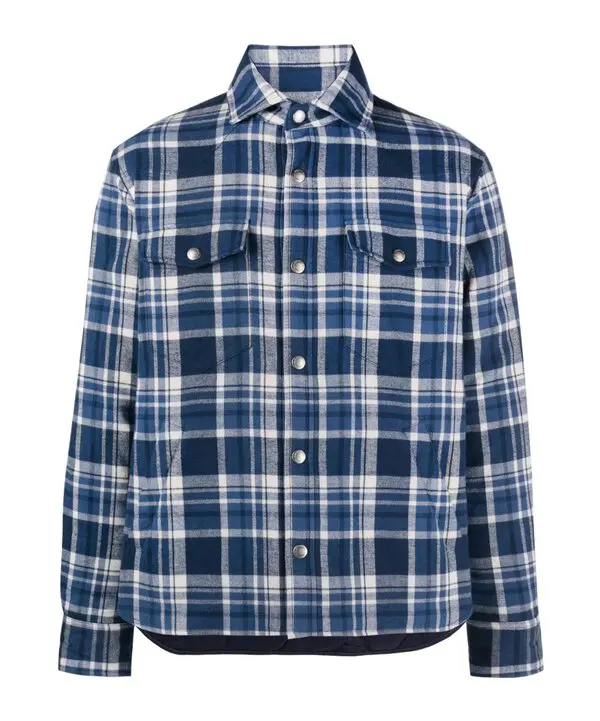Brunello Cucinelli Plaid Check Padded Shirt Jacket