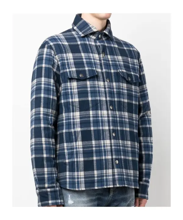 Brunello Cucinelli Plaid Check Padded Shirt Jacket