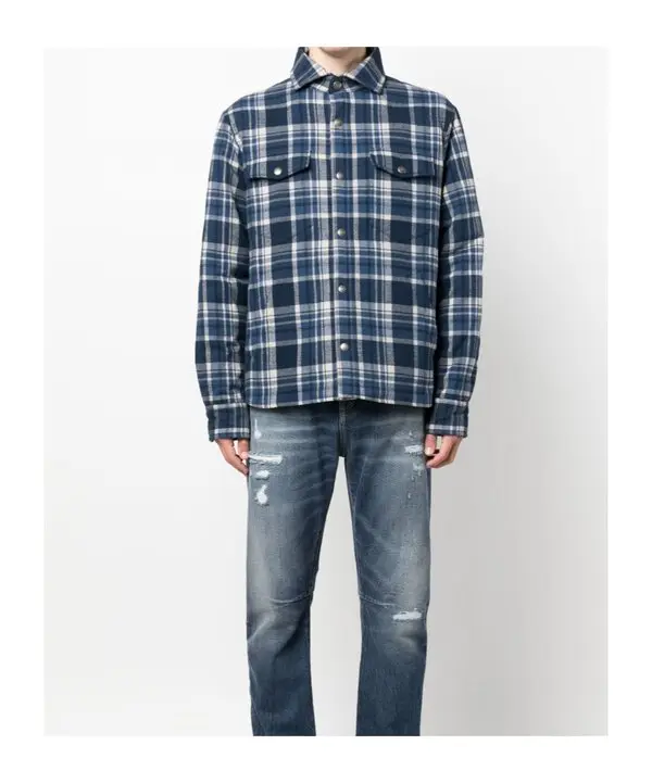 Brunello Cucinelli Plaid Check Padded Shirt Jacket