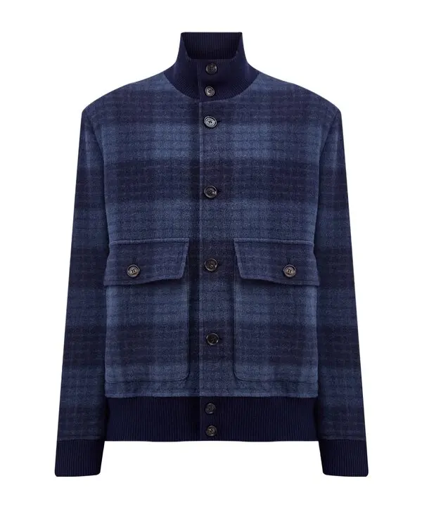 Brunello Cucinelli Checked Casual Jacket