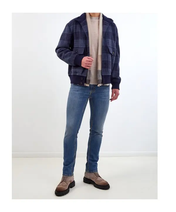 Brunello Cucinelli Checked Casual Jacket