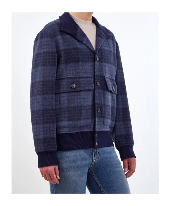 Brunello Cucinelli Checked Casual Jacket