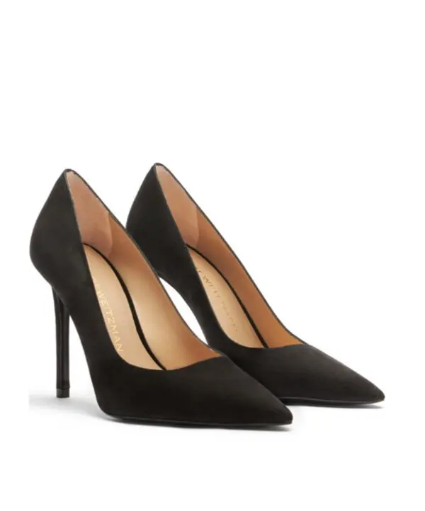 STUART WEITZMAN Pointed Toe Stiletto High Heel Pumps - Black