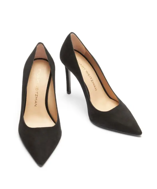 STUART WEITZMAN Pointed Toe Stiletto High Heel Pumps - Black