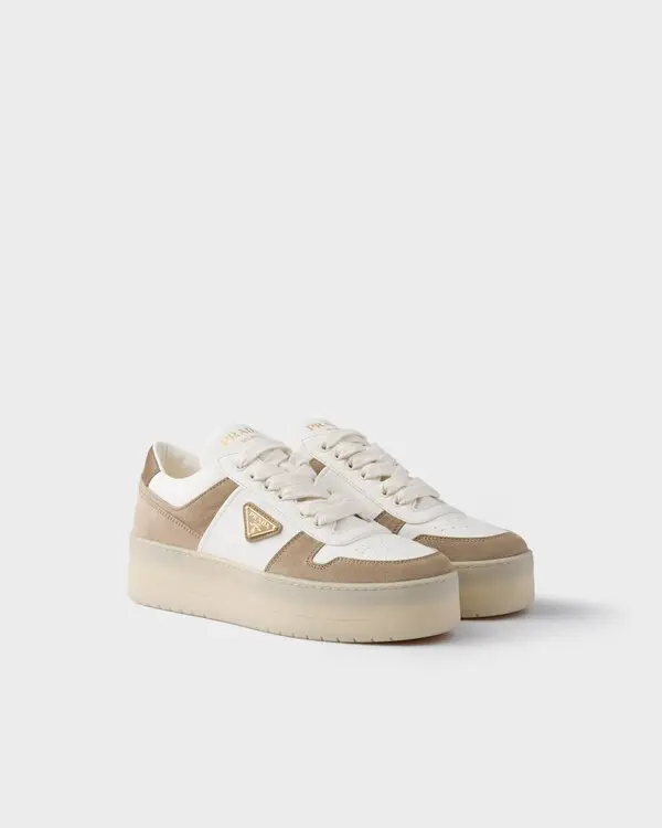 Prada Downtown Bold Sneakers - Desert Beige