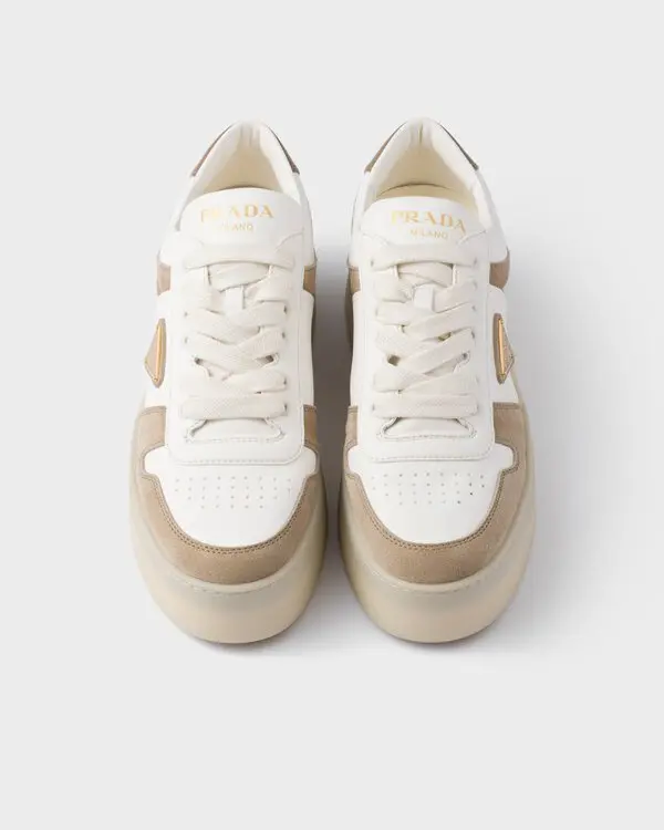 Prada Downtown Bold Sneakers - Desert Beige