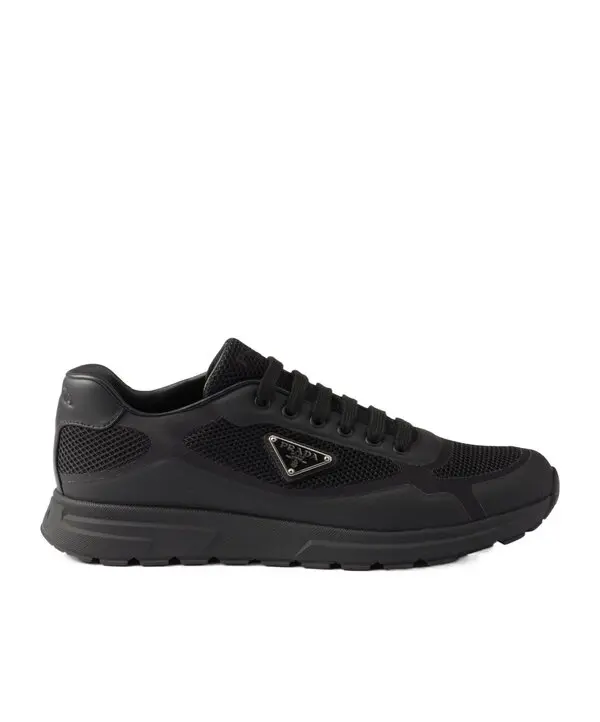 Prada Triangle Logo Lace-up Sneakers