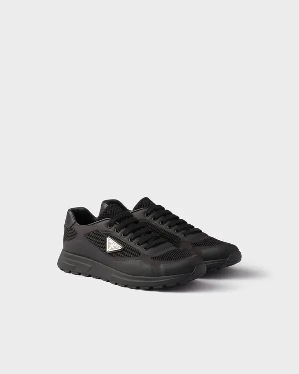 Prada Triangle Logo Lace-up Sneakers