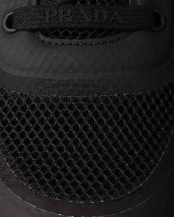 Prada Triangle Logo Lace-up Sneakers