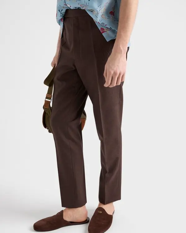 Prada Mohair And Silk Tailored Trousers