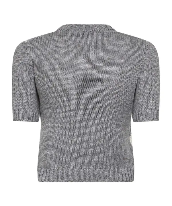 Prada Check-pattern Short-sleeved Jumper