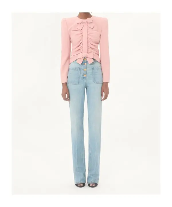 Valentino Garavani Ruched Bow Detail Jacket