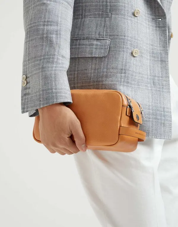 Brunello Cucinelli Double Zipper Beauty Case
