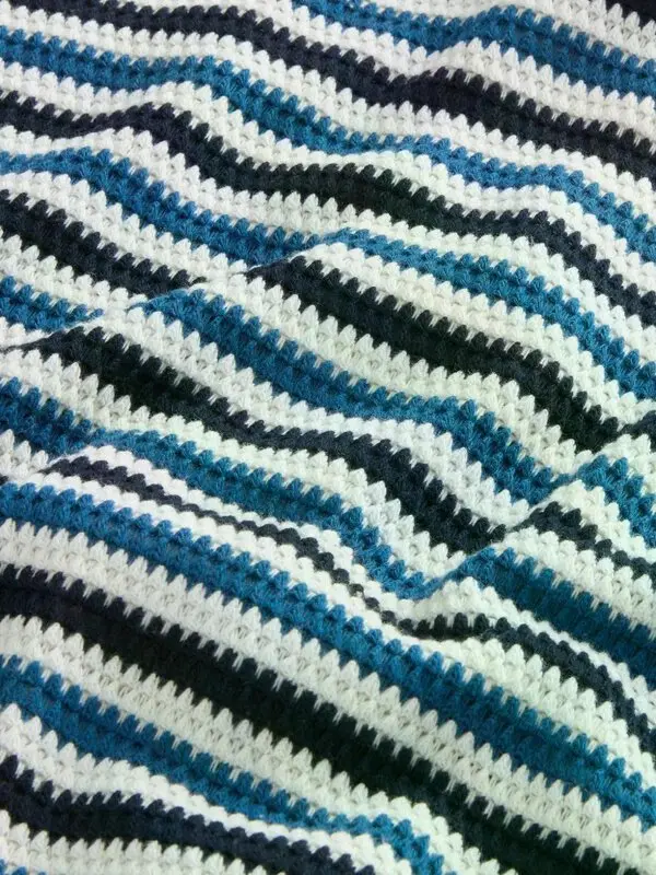 Woolrich Striped Crochet-effect Shirt - Blue