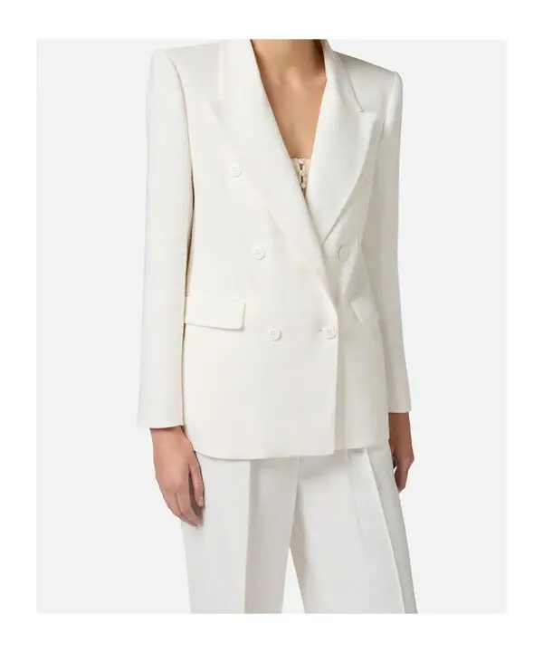 Elisabetta Franchi Gabardine Jacket - Ivory