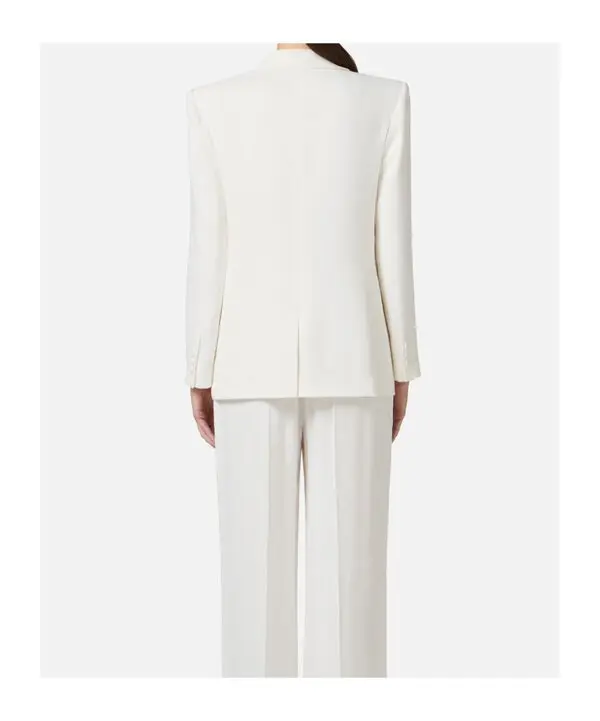 Elisabetta Franchi Gabardine Jacket - Ivory
