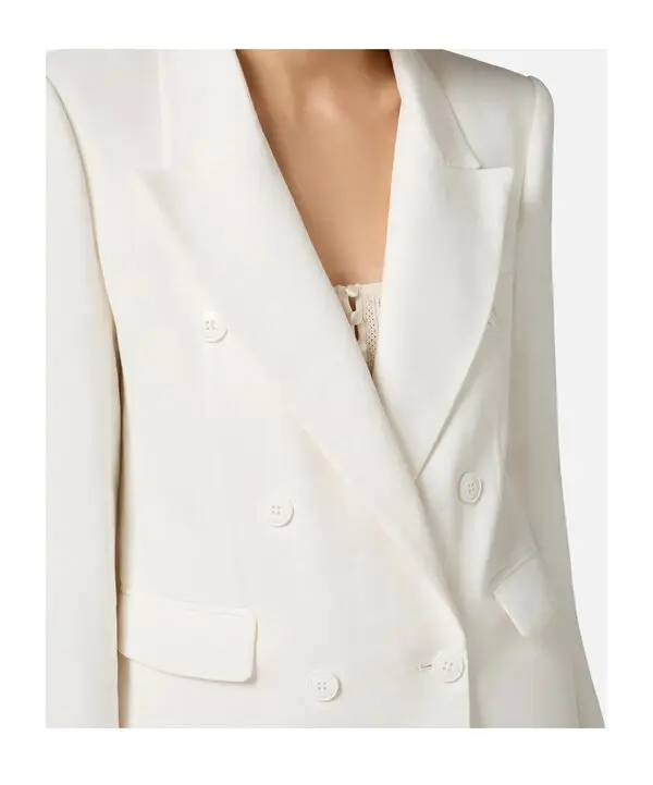 Elisabetta Franchi Gabardine Jacket - Ivory