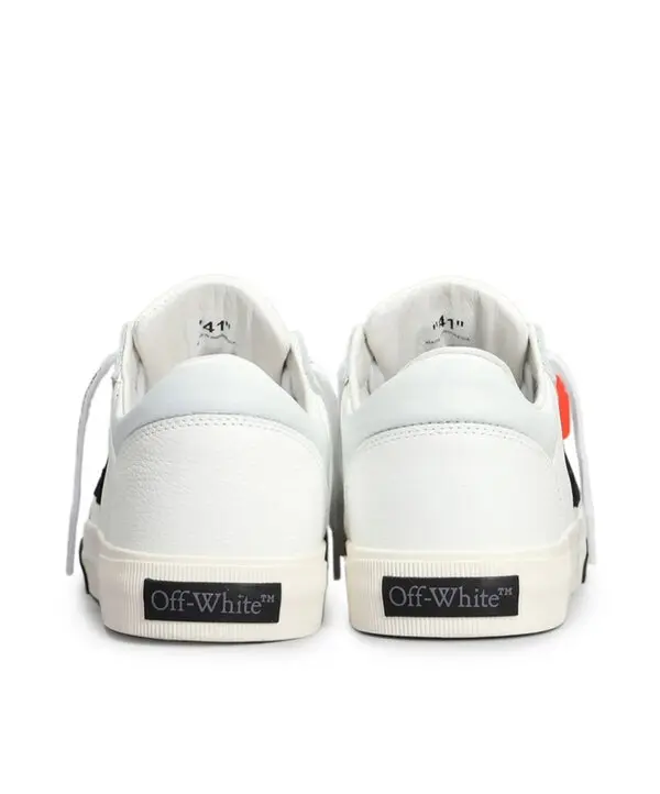 Off-White Round-toe Low-top Sneakers With Iconic Zipper Tag