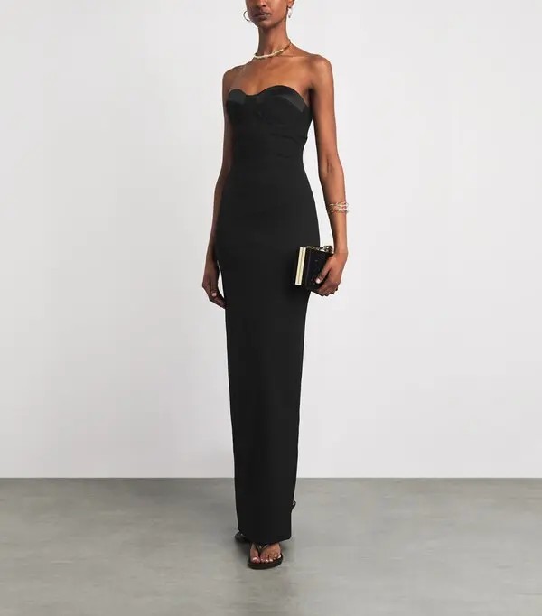 Solace London Keaton Strapless Sweetheart Neckline Maxi Dress