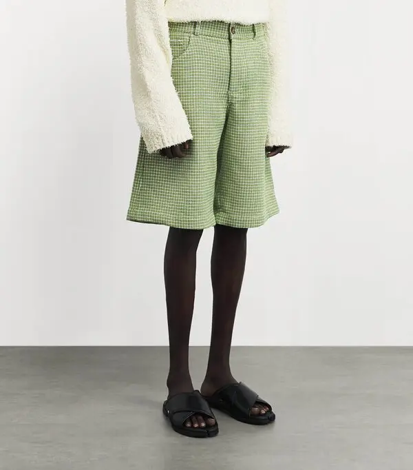Séfr Houndstooth Tailored Shorts