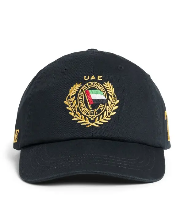 Polo Ralph Lauren Cotton Twill Baseball Cap With Uae Crest - Black
