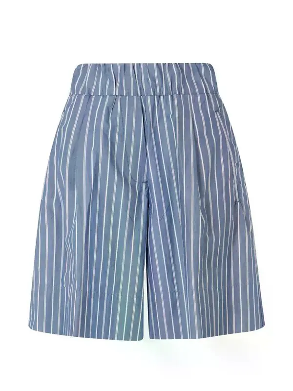 MYTHS Pinstripe Elasticated Waist Mini Shorts