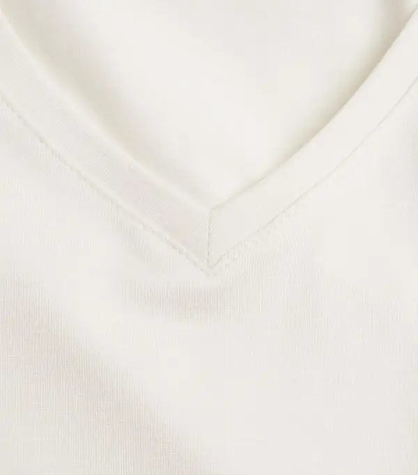 Derek Rose Basel V-neck Lounge T-shirt - Neutral