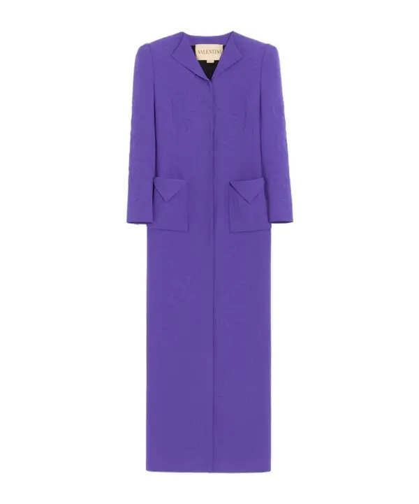 Valentino Garavani Long Sleeved Coat - Blue