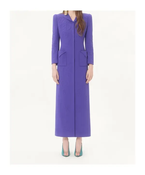 Valentino Garavani Long Sleeved Coat - Blue